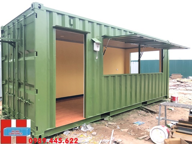 Thùng container thô 20 feet được cải tạo làm quán bán hàng